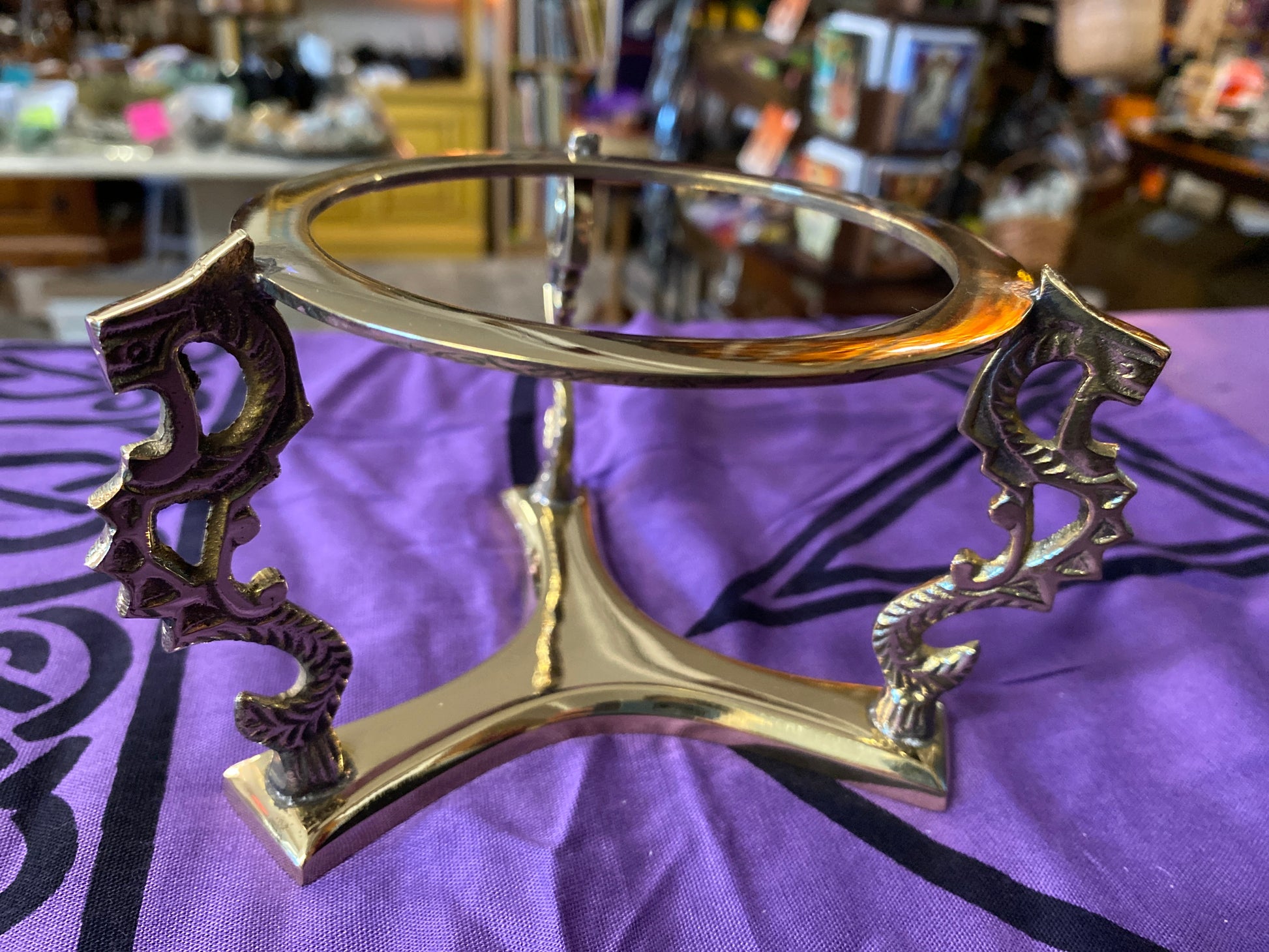 Dragon gazing ball stand – Cosmic Black Cat